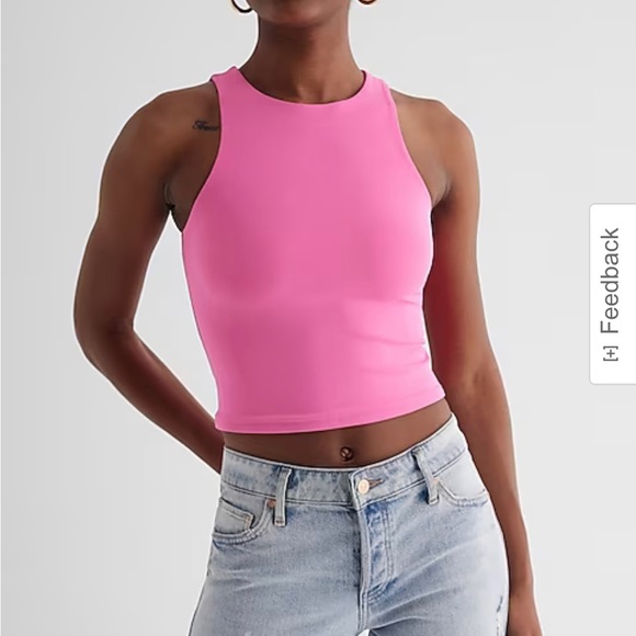Express | Tops | Body Contour High Compression High Neck Cropped Tank ...